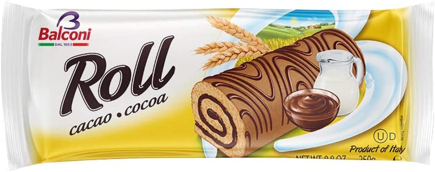 3x Balconi Roll Cacao Kakao kuchen Kakaoröllchen Güte mit Kakaocreme 2 ...