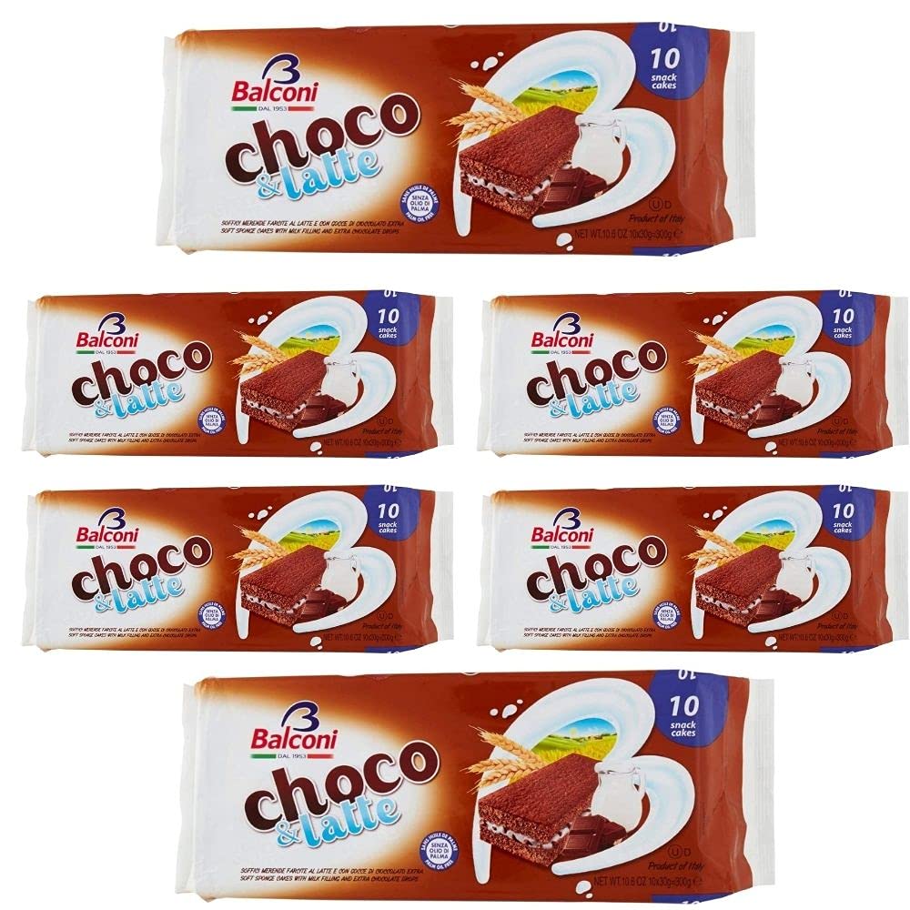 Balconi Merende ChocoLatte Stracciatella 6 Pezzi Da 350 Gr – Italian ...
