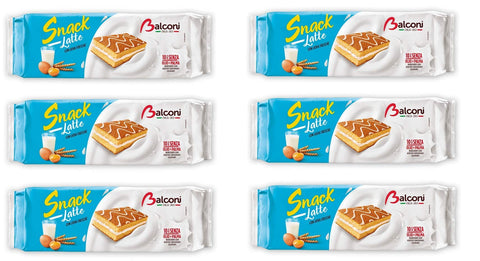 6x Balconi Snack al Latte Kuchen Snacks mit Milchcreme und frischen Ei ...