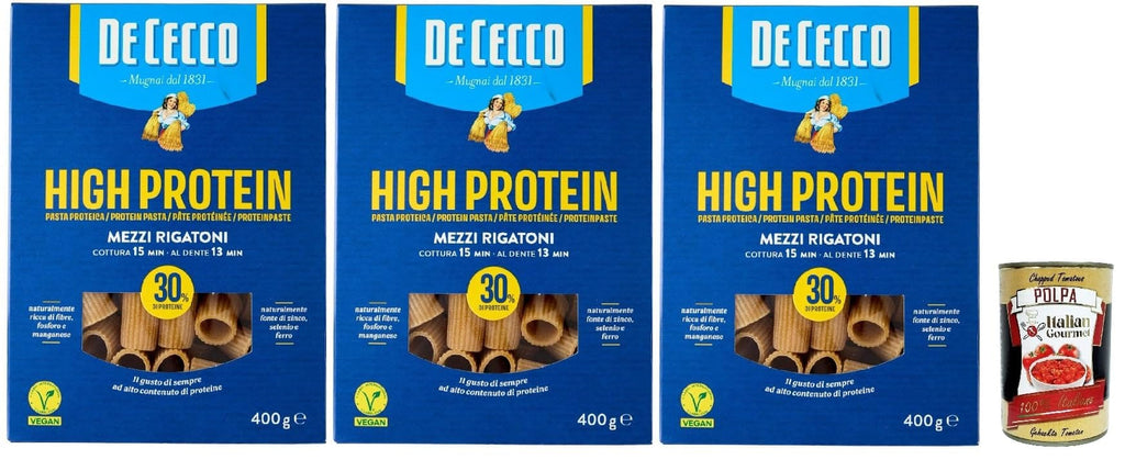 De Cecco Mezzi rigatoni Nr. 26, High protein, Italienische Hartweizenn ...