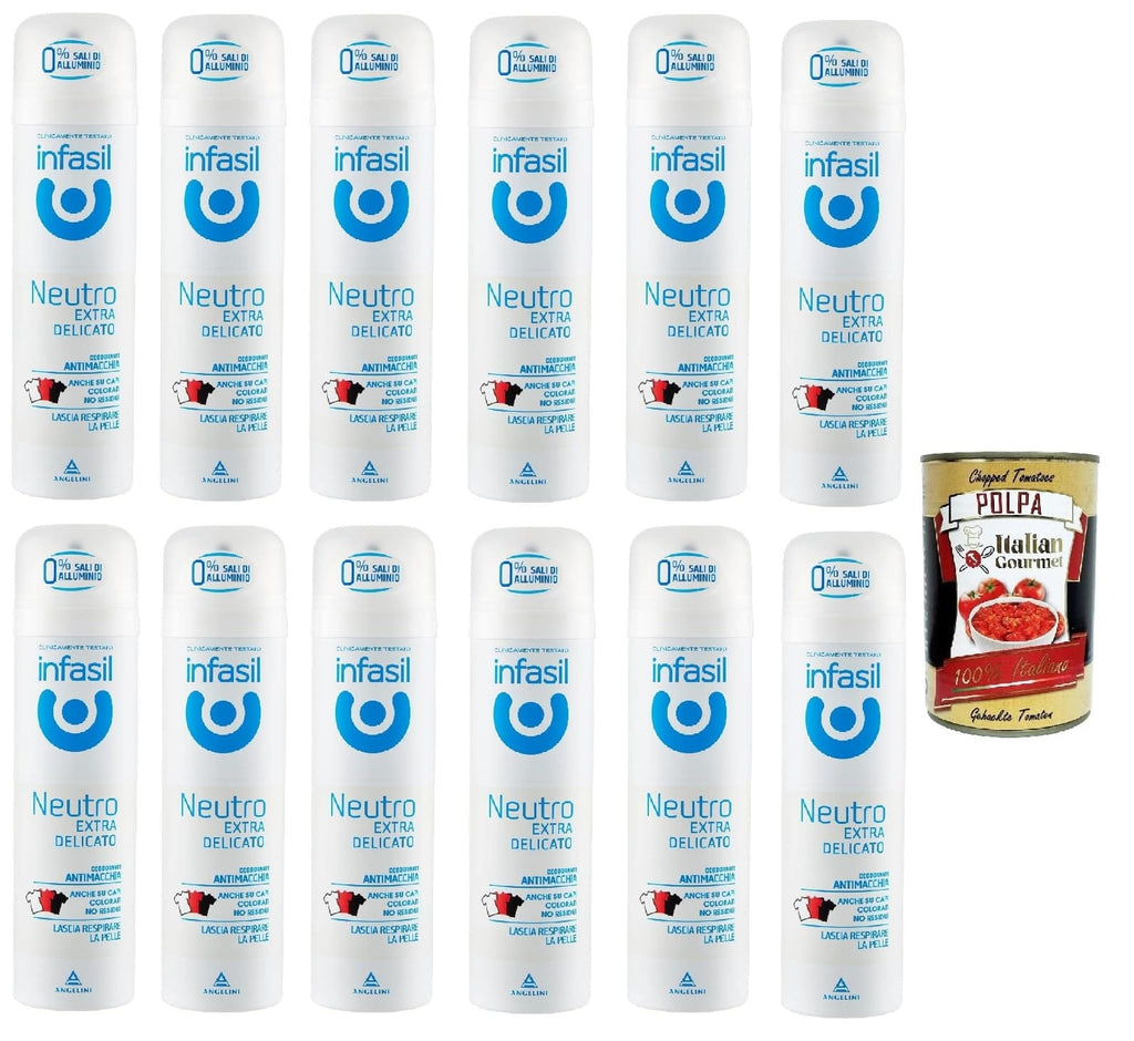 12x Infasil Extra Delicato Neutro deo Deodorant Spray 150 ml + Italian ...