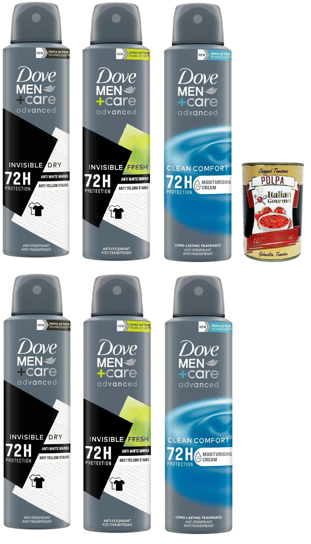 Dove Deodorant Dove Men + Care Testpaket Spray Advanced Care, Deo für ...