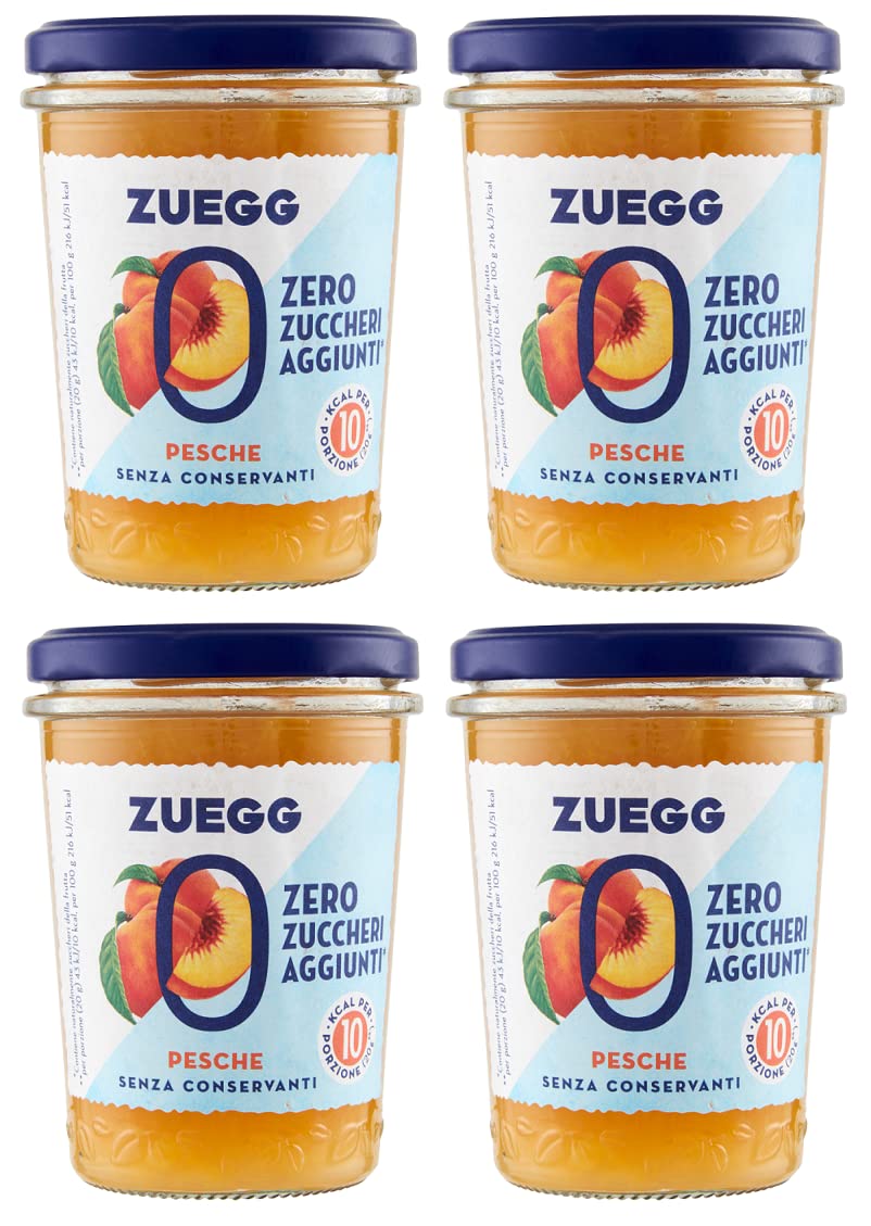 4x Zuegg Zero Pesche Pfirsiche Marmelade Jam Ohne Zuckerzusatz,Frei vo ...