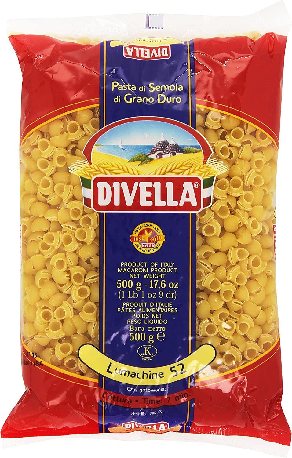 Divella Lumachine N. 52 Hartweizengrieß 10x500g | Original italienisch ...