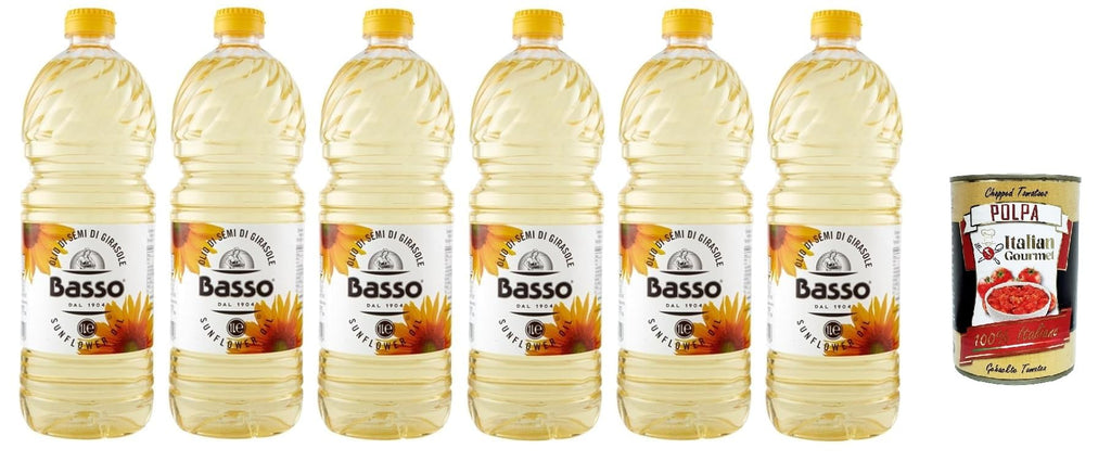 Basso Sonnenblumenöl,Olio di Semi di Girasole Speiseöl 6x 1Lt PET + It ...