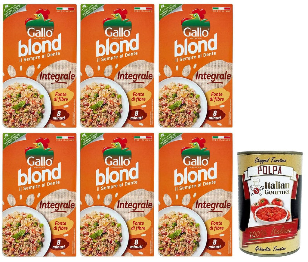 6x Gallo Riso Blond Integrale,100% Italienischer Reis,Ballaststoffquel ...