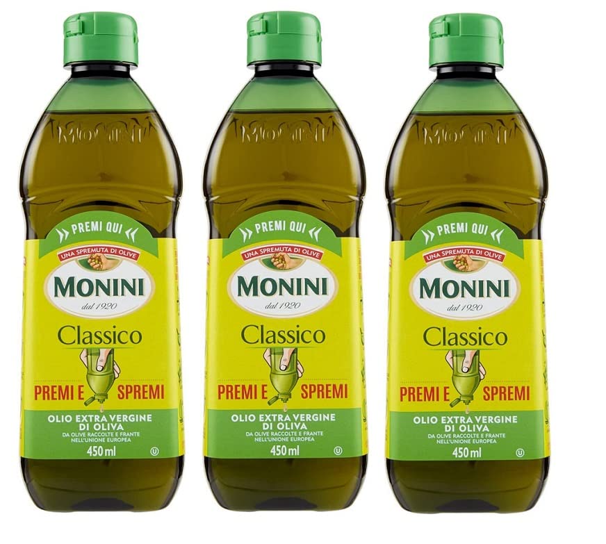 3x Monini Classico Premi e Spremi Olio Extra Vergine di Oliva Squeeze ...