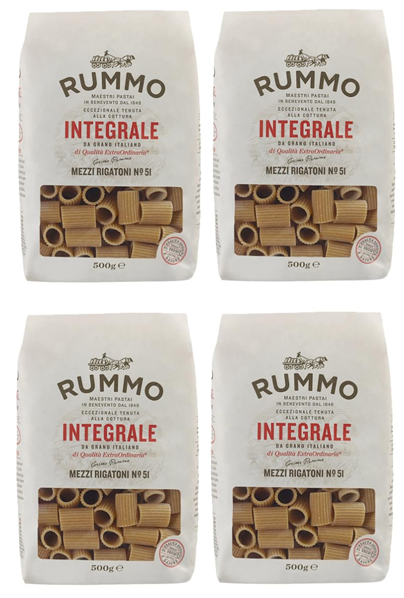 Rummo Pasta Integrale Mezzi Rigatoni N°51,Vollkornnudeln Nudeln ...